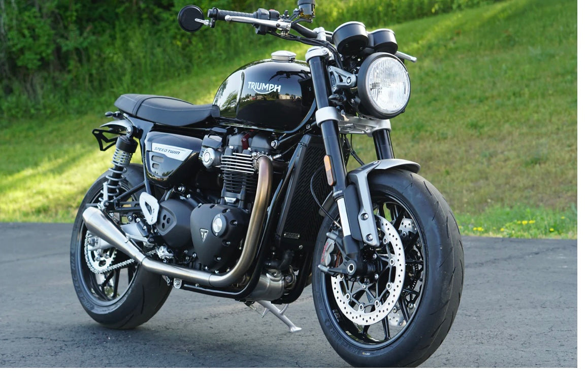 Retro Inspired LED Headlight - Modern White - 2016+ Triumph Classics ...